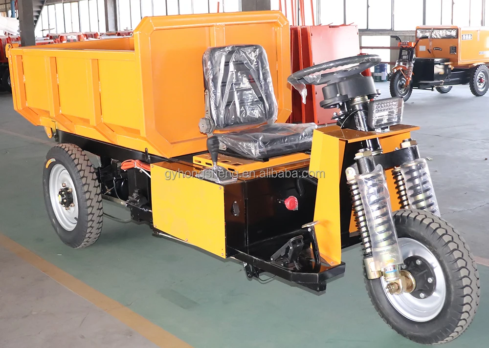 2000kg Loading Capacity Electric Dumper Three Wheel Electric Dump Truck ...