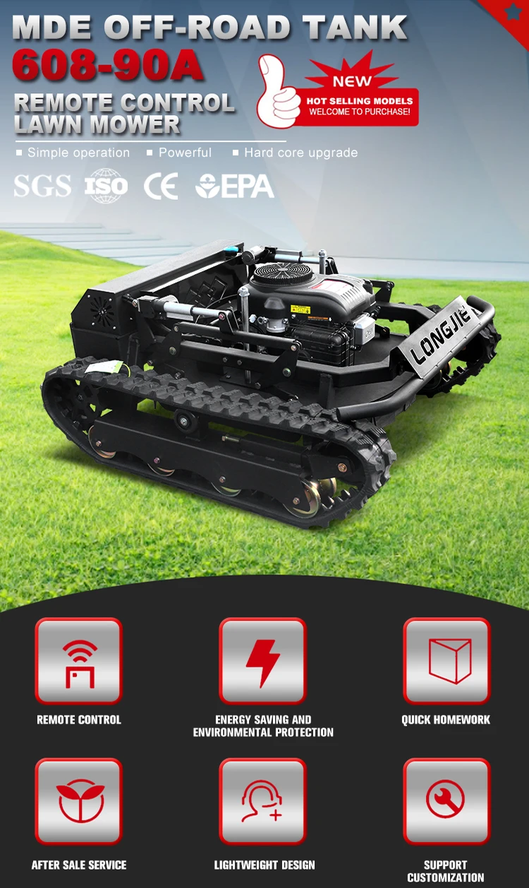 Longjie All-Terrain Remote Control Lawnmower 608-90A