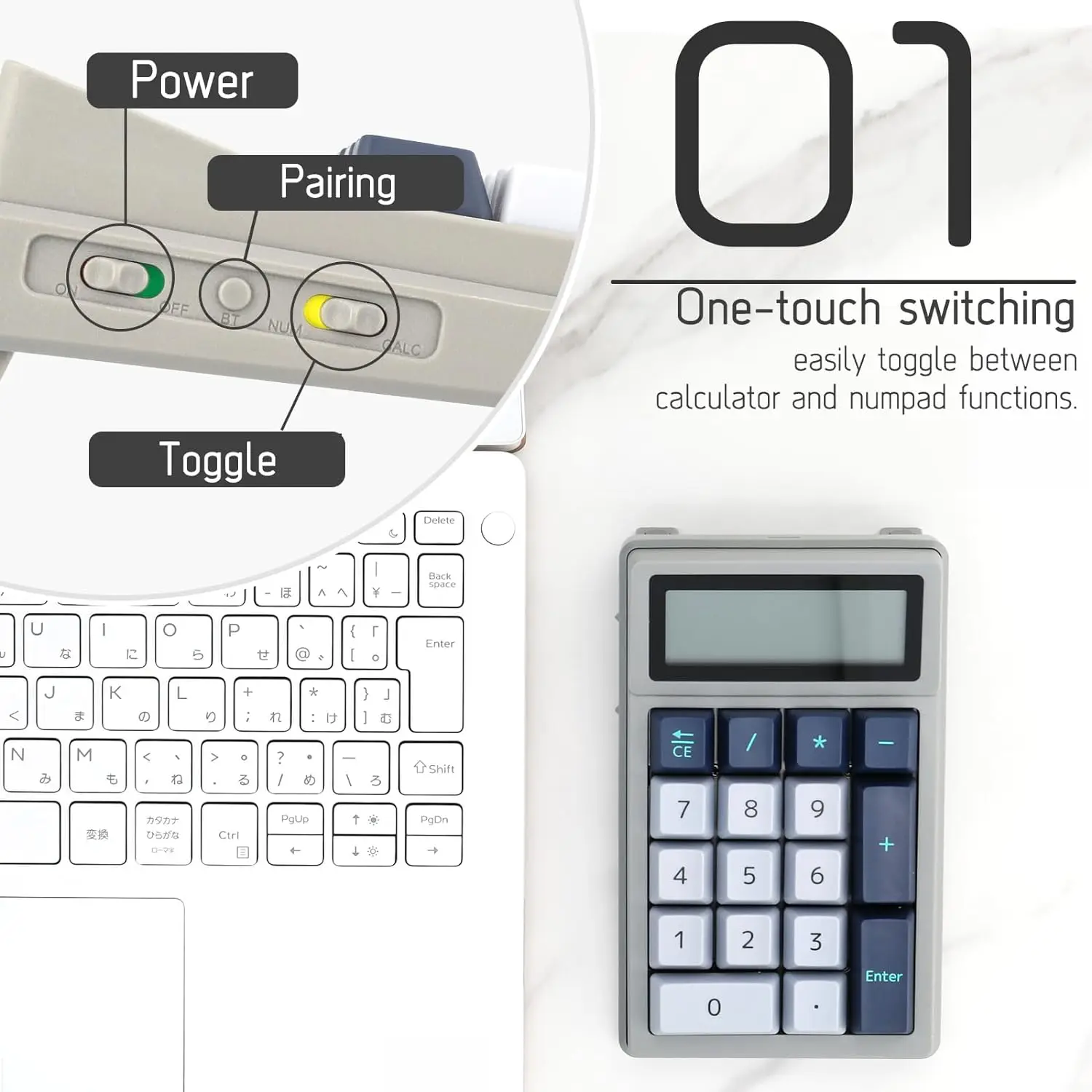 Denten Universal Numeric Mechanical Keyboard Calculator 17 Keys Mini ...