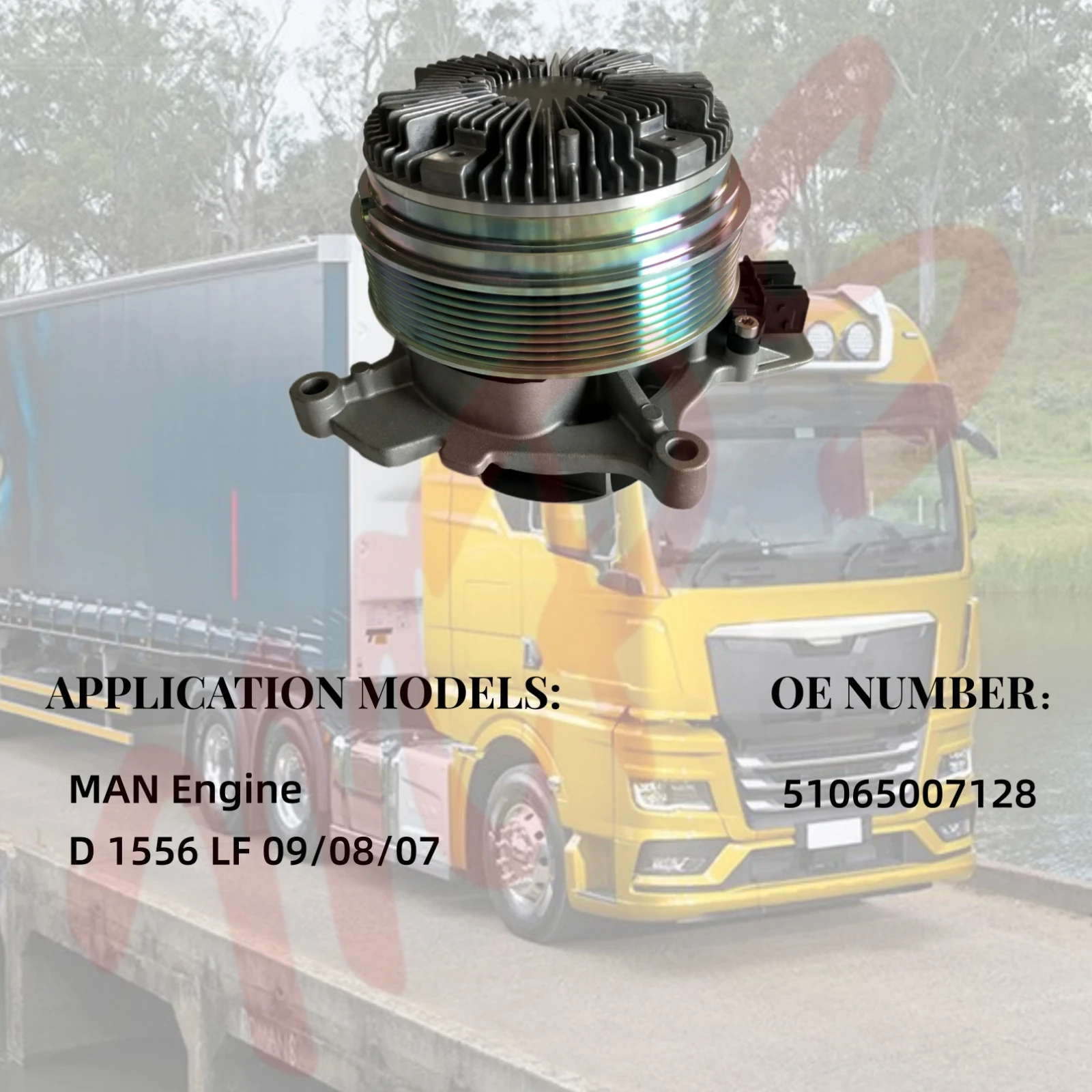Truck Clutch Electronic Water Pump for MAN TGA OE 51065007128 99065007128