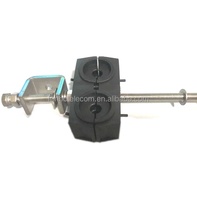 2 ways coax Clamps, double hole type, for 2 pieces of 7/8 2 ways coax Clamps, double hole type, for 2 pieces of 7/8