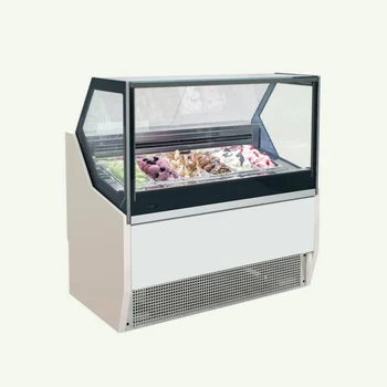 Popsicle Display Freezer Curved Ice Cream Freezer Supermarket Chest ...