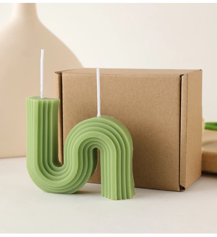 Wholesale Geometric S Shaped Scented Soy Wax Candles For Wedding Spa ...