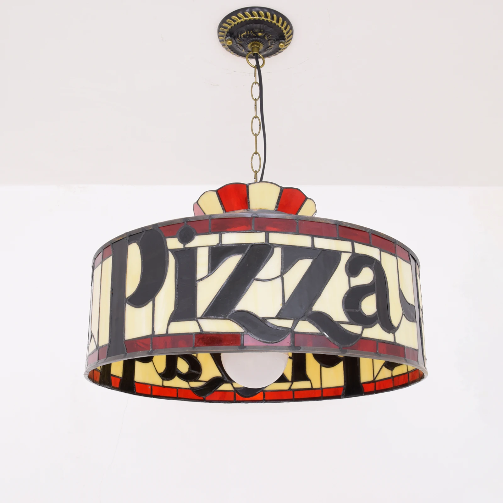 Retro American Tiffany Style Glass Globe Lamp – Vintage Pendant ...