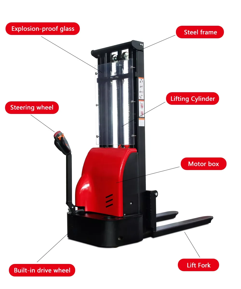 Pallet Lifter Stacker Full Electric Stacker 1.5ton Stackers Forklift ...