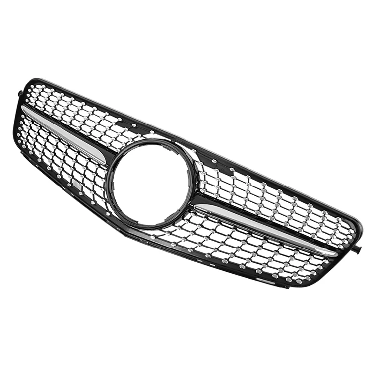 Diamond Grille For Mercedes Benz W204 Silver Black Grill For Benz C ...
