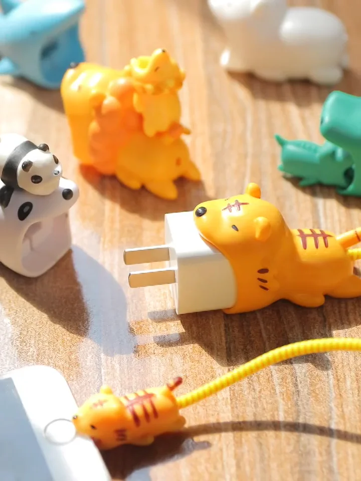 Cute Take A Bite Cable Protector Animal Charging Cable Buddies Data ...