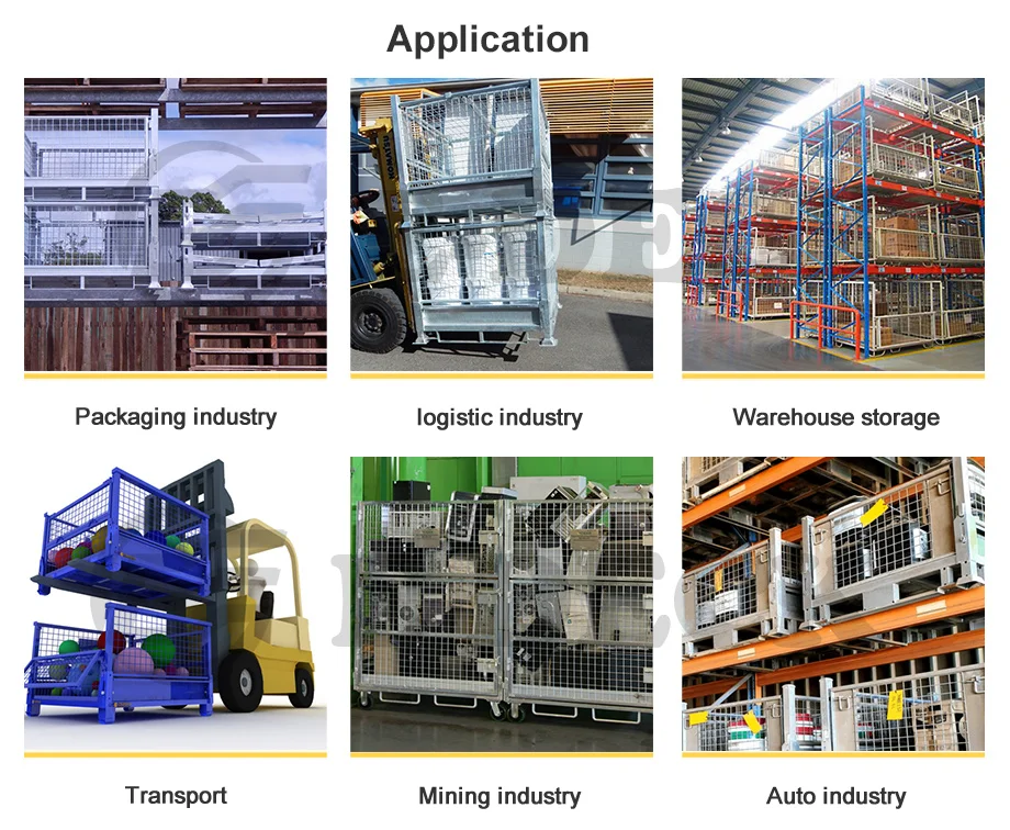 Stackable Galvanised Steel Wire Mesh - Heavy Duty Baskets