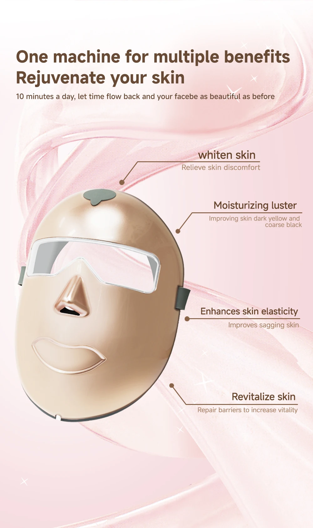 H2 O2 Spa Steamer Mist Spray Hydrogen Oxygen Mask Facial Machine ...