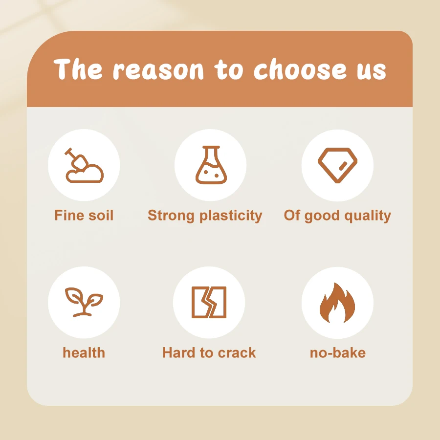 High Quality Air Dried Clay,White,Reddish-brown,500g,All Natural ...