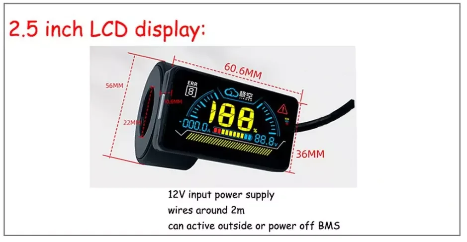 JK Smart BMS Accessory with Big Screen LCD Display Touch Screen for ...