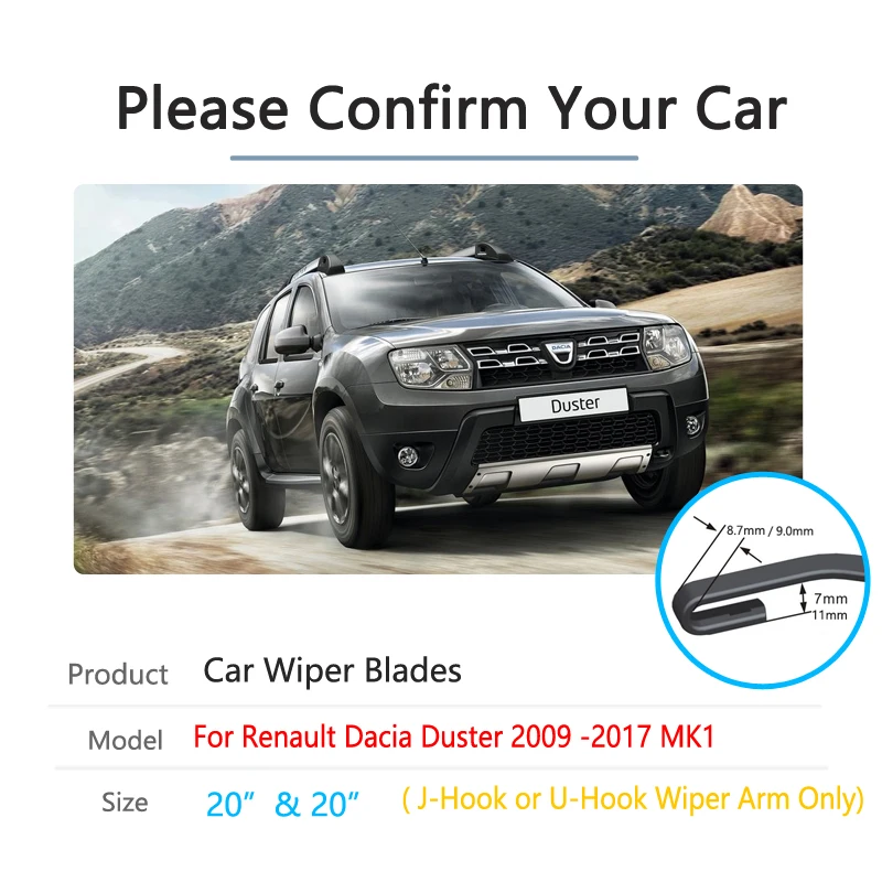 For Dacia Renault Duster MK1 2009~2017 Front Windscreen Wipers Car ...