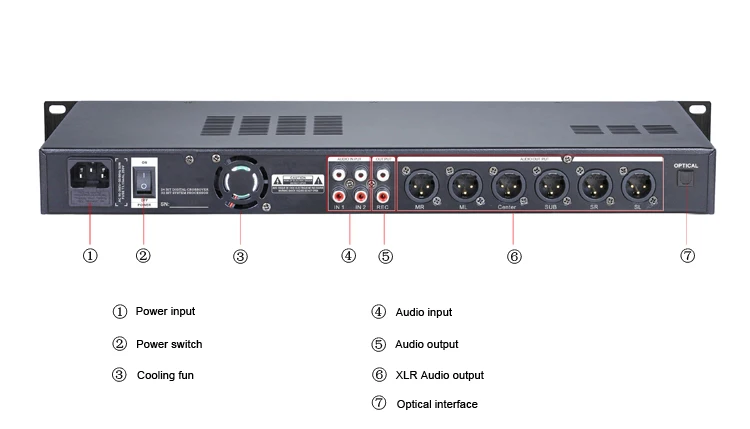 Professional Processor KX-9600 Digital Audio Processor 2 Input 6 Output ...