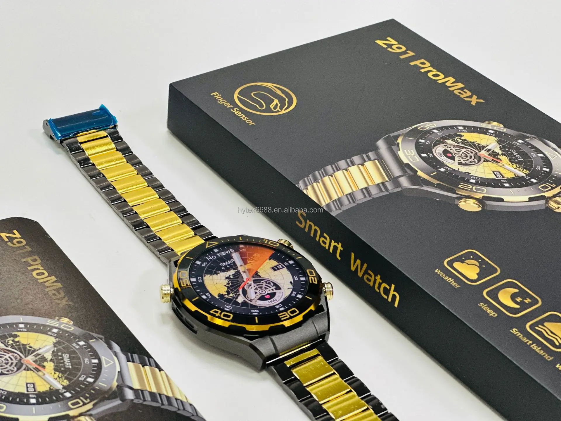 2024 Smartwatch Reloj Inteligente Round Watch Z91 Pro Max Bt Call Heart ...
