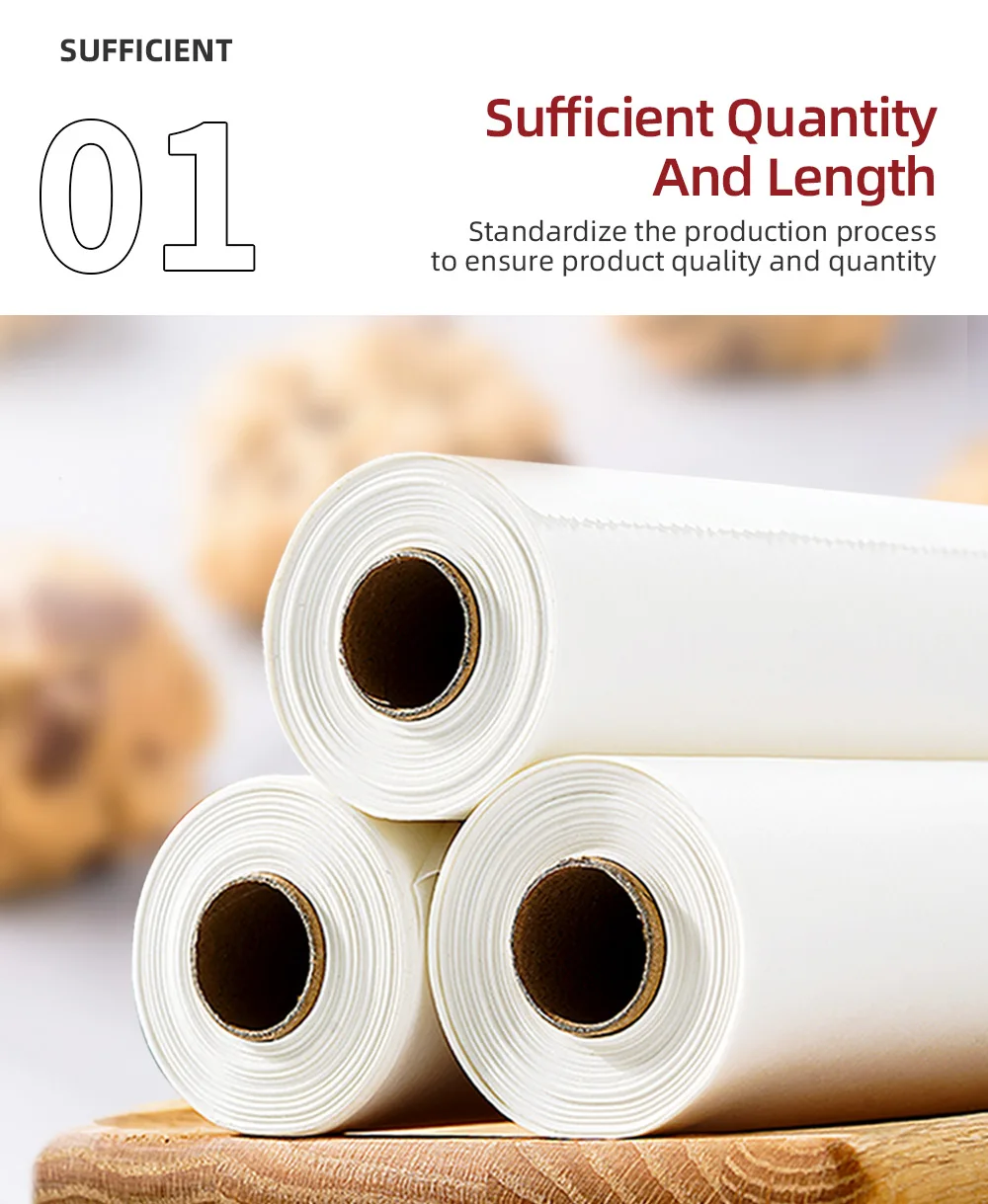 Manufacturer Custom Printed Logo Non Stick Baking Paper Roll 45cm ...