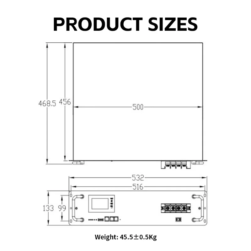 Adayo 5.12kwh Stacked Lifepo4 Build-in Inverter Battery Pack ...