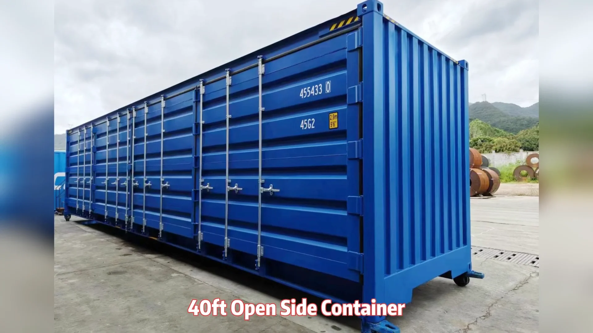 Full Side Door Opening 40 Feet Length Big Capacity Storage 40ft Open ...