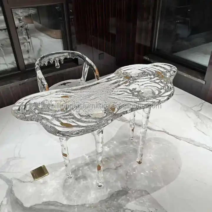 Irregular Shape Epoxy Resin Water Ripple Dining Table - Modern ...