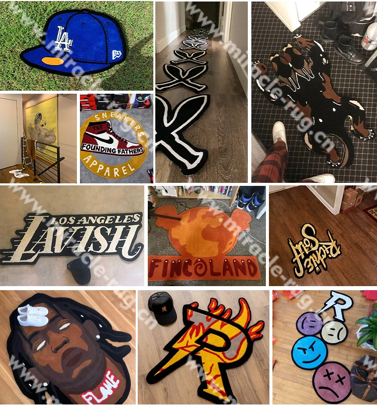 Modern Custom Made Logo Carpet Floor Rug Tufted Carpet Custom Design ...