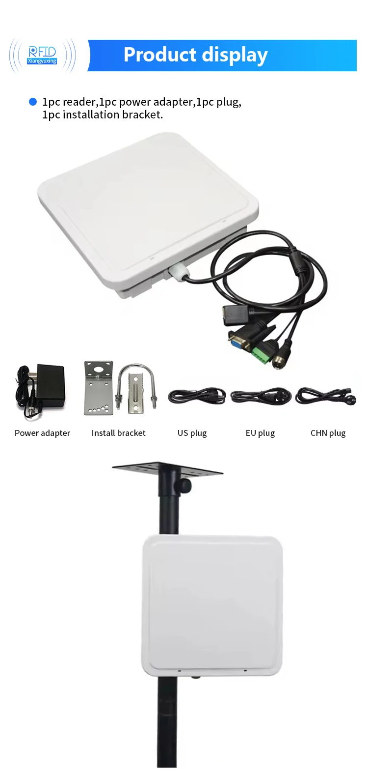 ISO 18000-6C EPC Gen2 IP67 Industrial ABS Integrated E710 UHF RFID ...