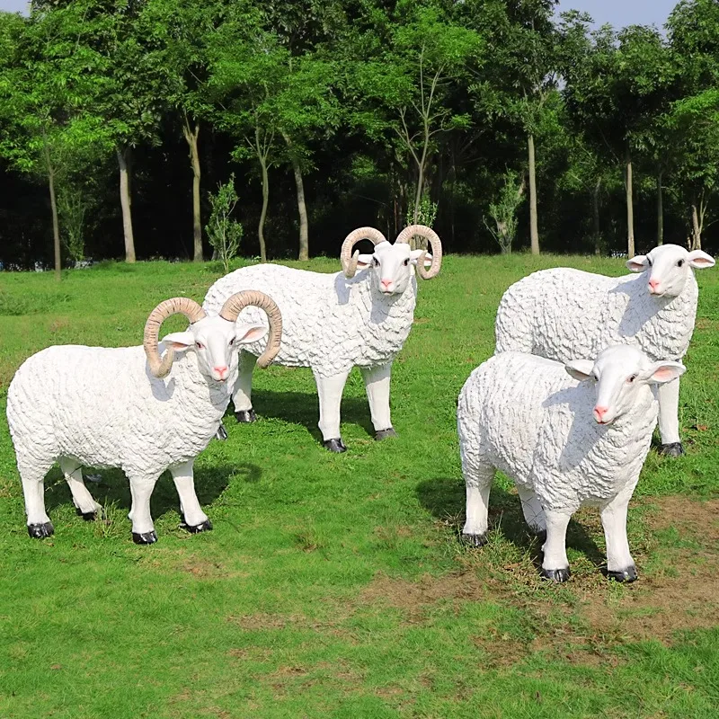 Alibaba.com: 1.2m FRP polyresin goat statue, realistic farm party theme ...