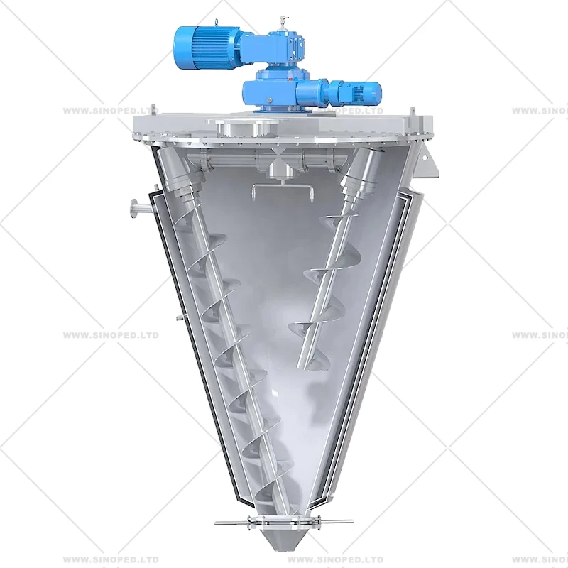 Double Screw Lifting Baldes Conical Mixer/vertical Ribbon Blender For ...