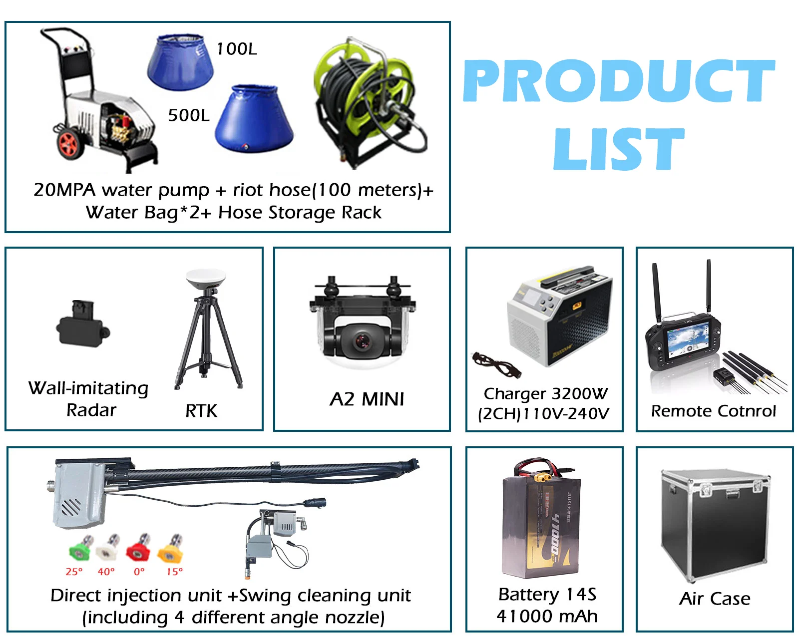 JIUSI Professional Drone Cleaning - High Pressure & Foldable