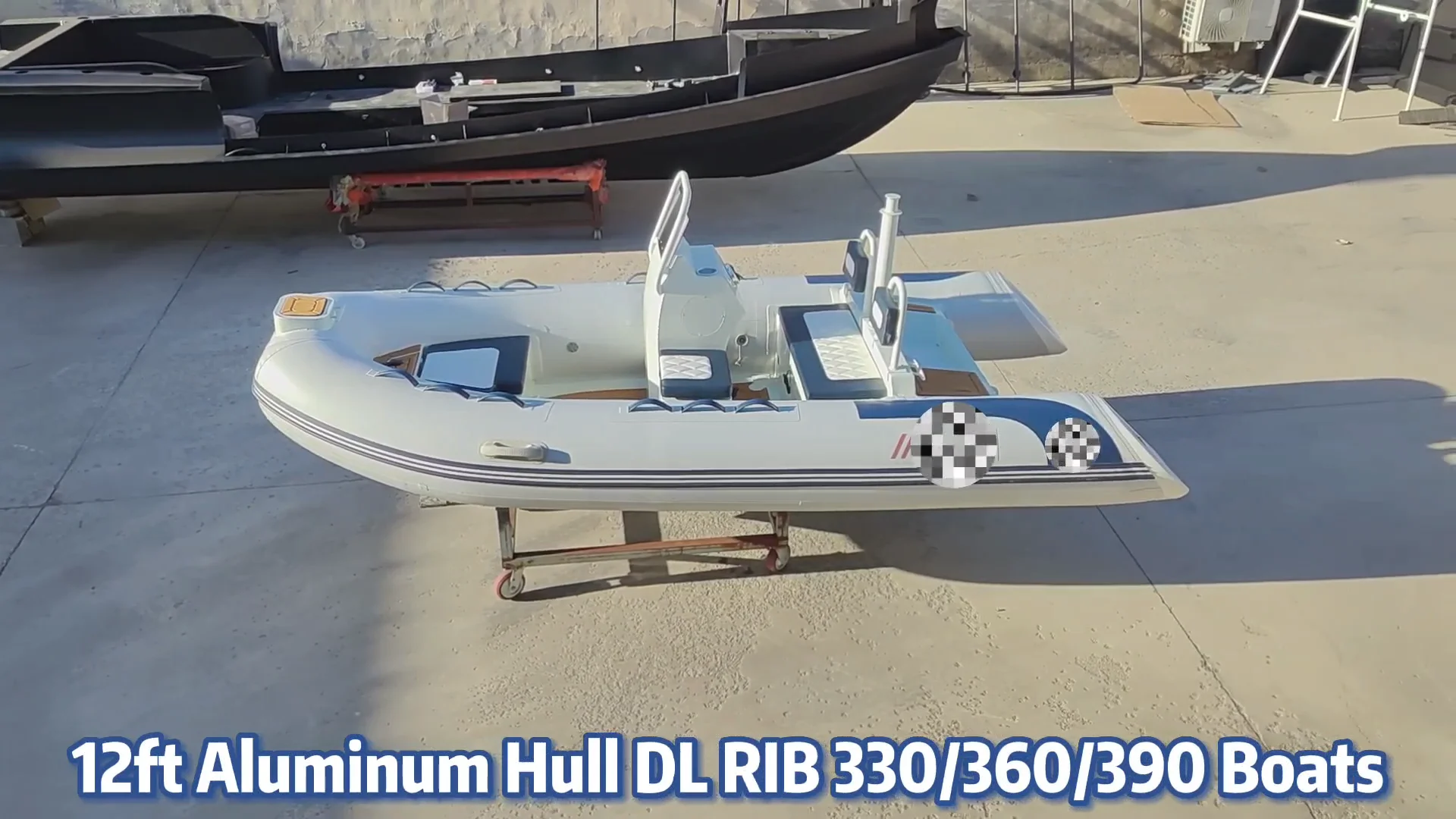 13ft Rib390 Hypalon/pvc Aluminum Rhib Boats Rigid Inflatable Row Boats ...