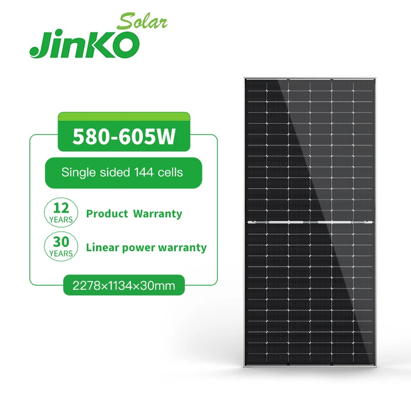 Jinko Tiger Neo N-type Solar Panel With Dual Glass 570w 580w 585w 590w Half Cell Bifacial Jinko ...