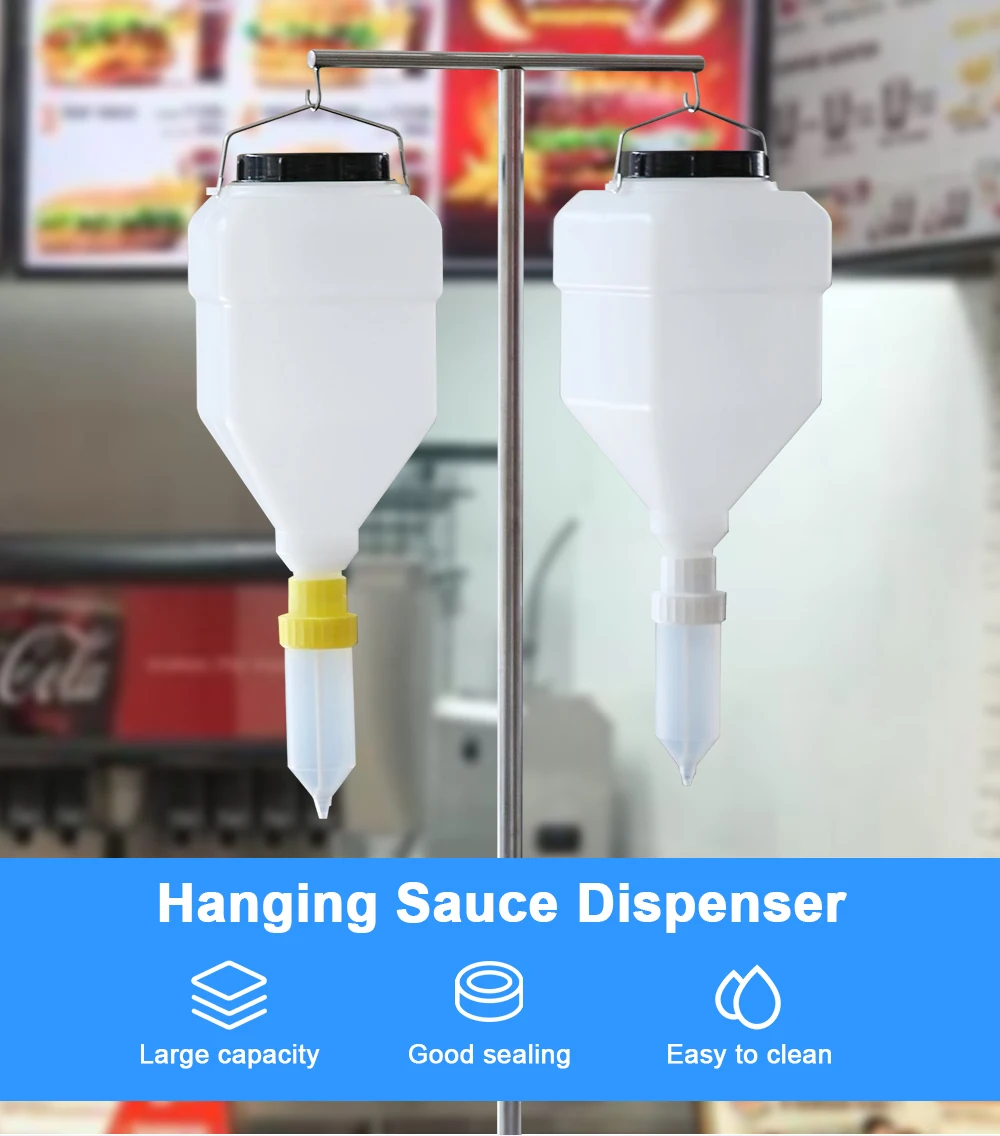 Gravity Large Capacity Buffet Hotel Use Condiment Sauce Squeeze Bottle ...