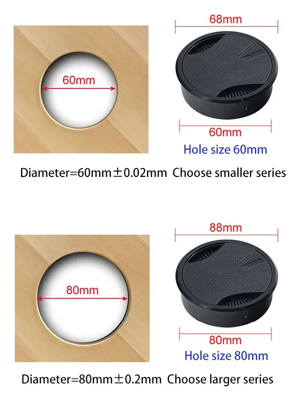 New Design Of Office Desk Wire Hole Desktop Round Cable Grommet - Buy ...