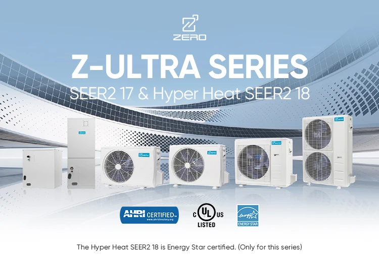 ZERO Z-ULTRA R410A 17 Seer2 Heat Pump Inverter Air Handler 59000 Btu ...