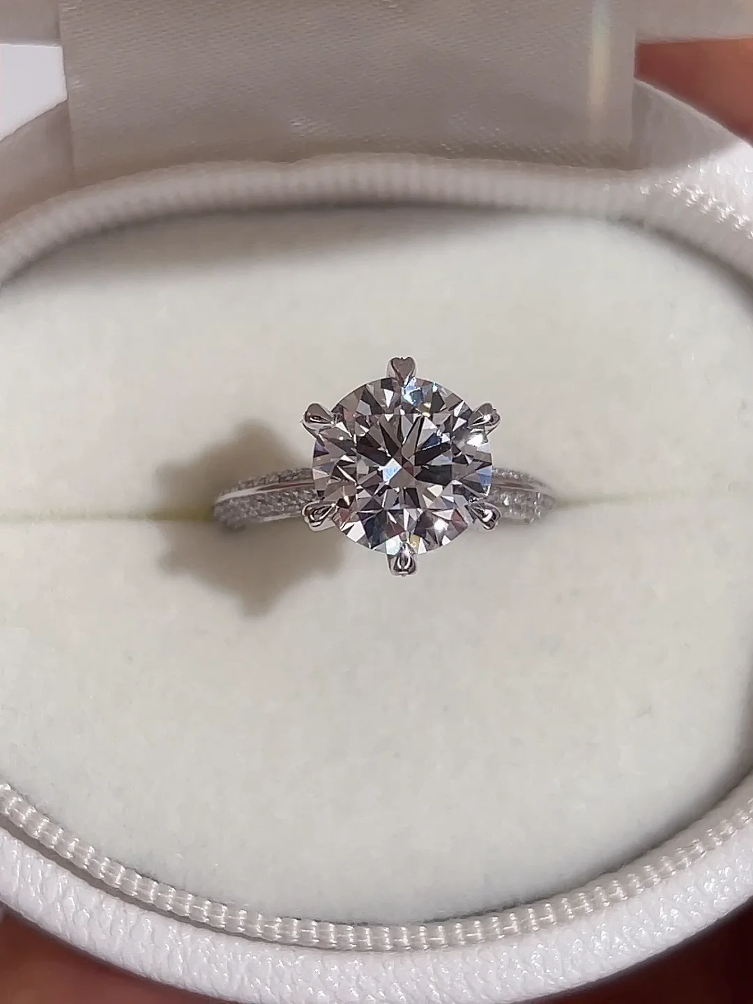 Messi Jewelry Msr-1181 18k Lab Diamond Ring Round Brilliant Cut Ring ...