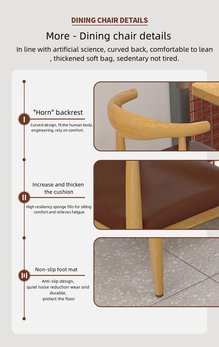 Modern Simple Solid Wood Restaurant Dining Table and Chair, Restaurant ...