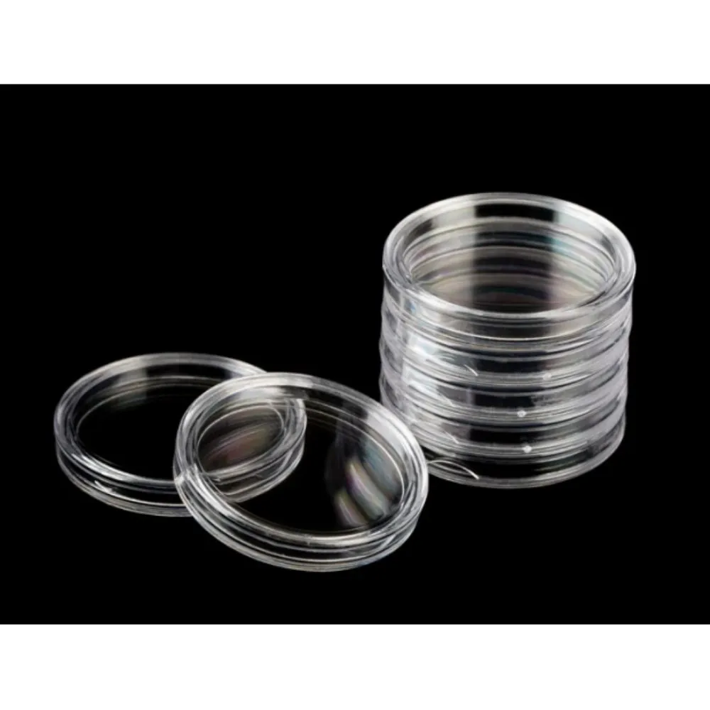 40mm 46mm Round Acrylic Coin Capsules Challenge Coins Storage Box for ...