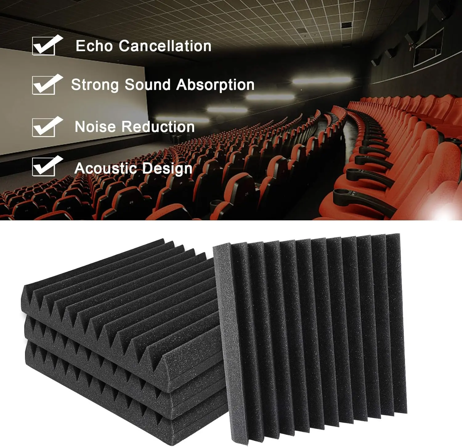 Geometric Acoustic Panels - Sound Absorbing Foam for Studios