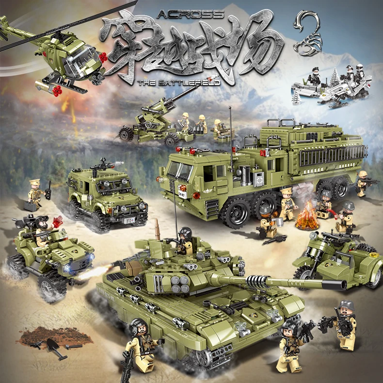 Military Battlefield Series Ww2 Germany Sidecar Motor Model Building ...