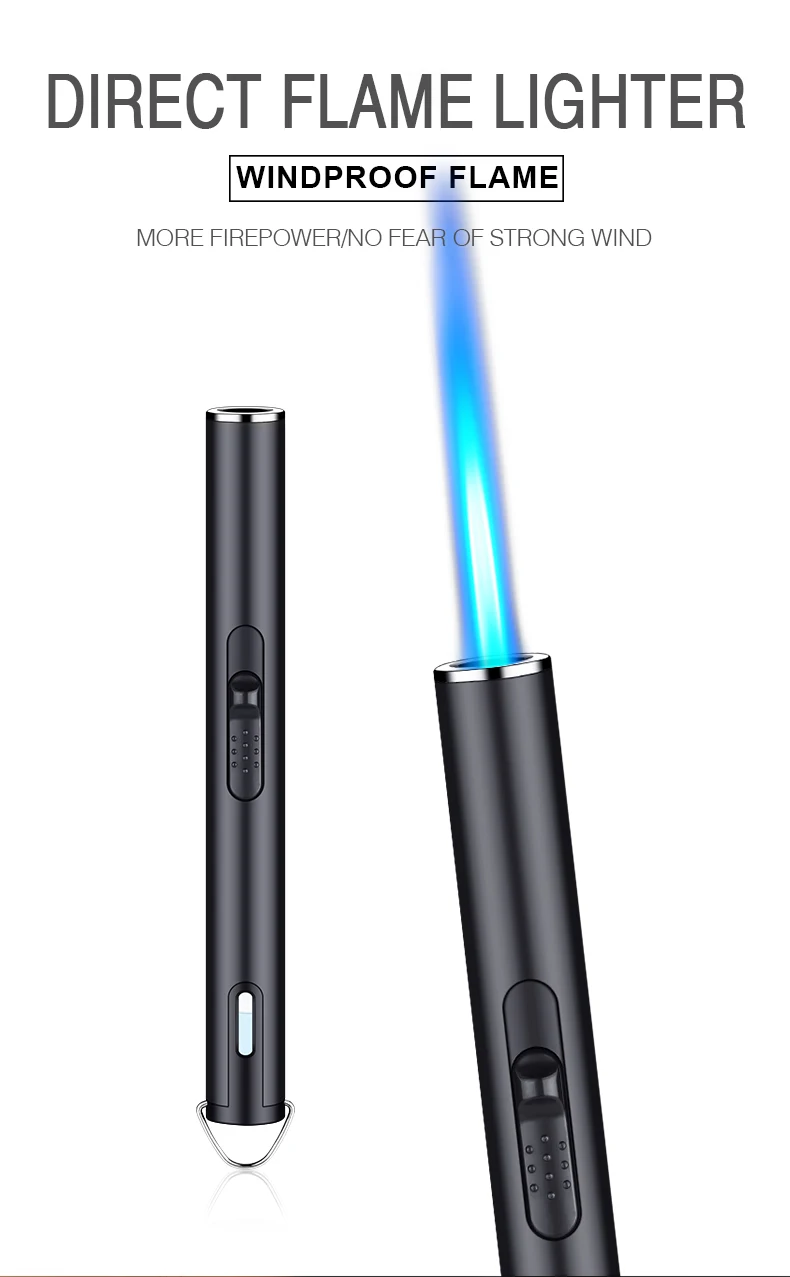 Original Factory Long Metal Jet Flame Windproof Butane Kitchen Gas ...