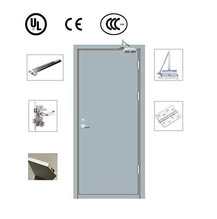 Ul Certificate Hollow Metal Security Doors Steel Fire Rated Door Fire ...
