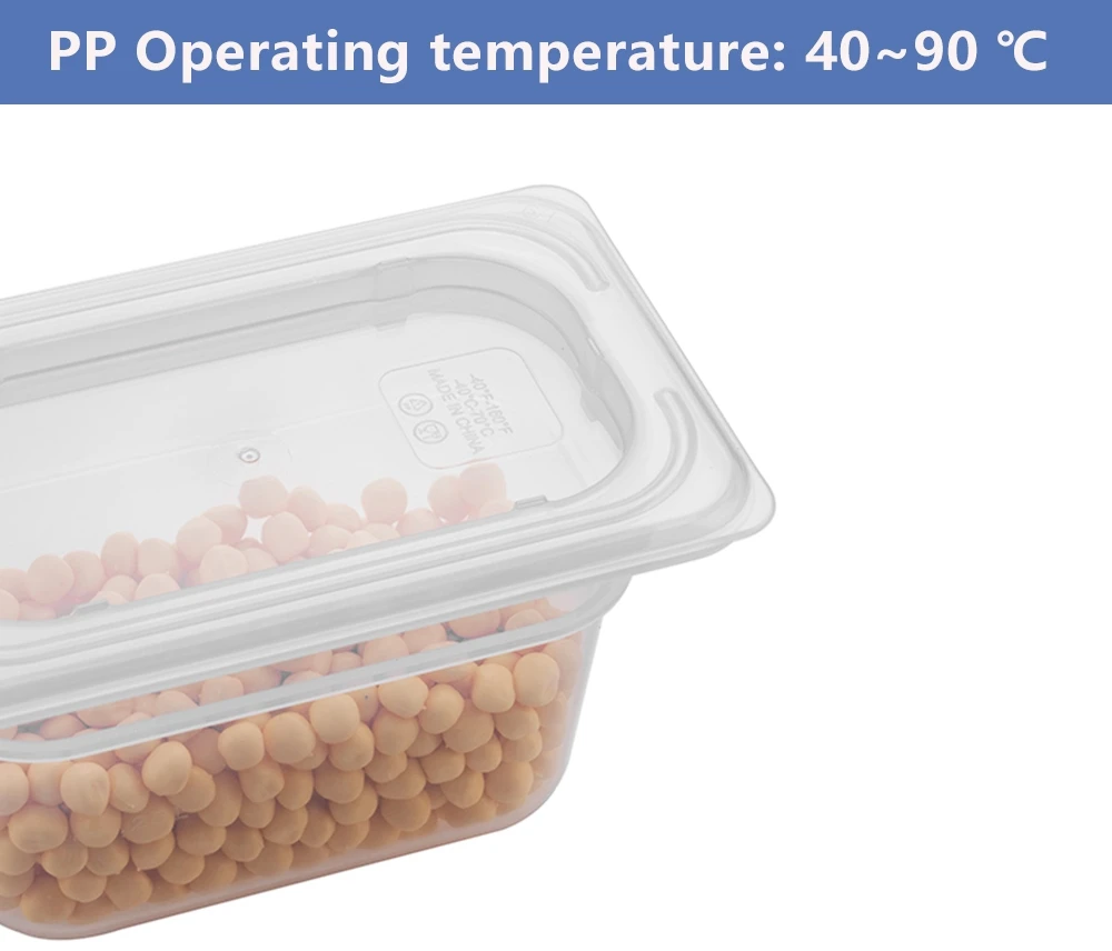 1/1 6' Deep Translucent Pp Plastic Gastronorm Food Pan Polypropylene Gn ...