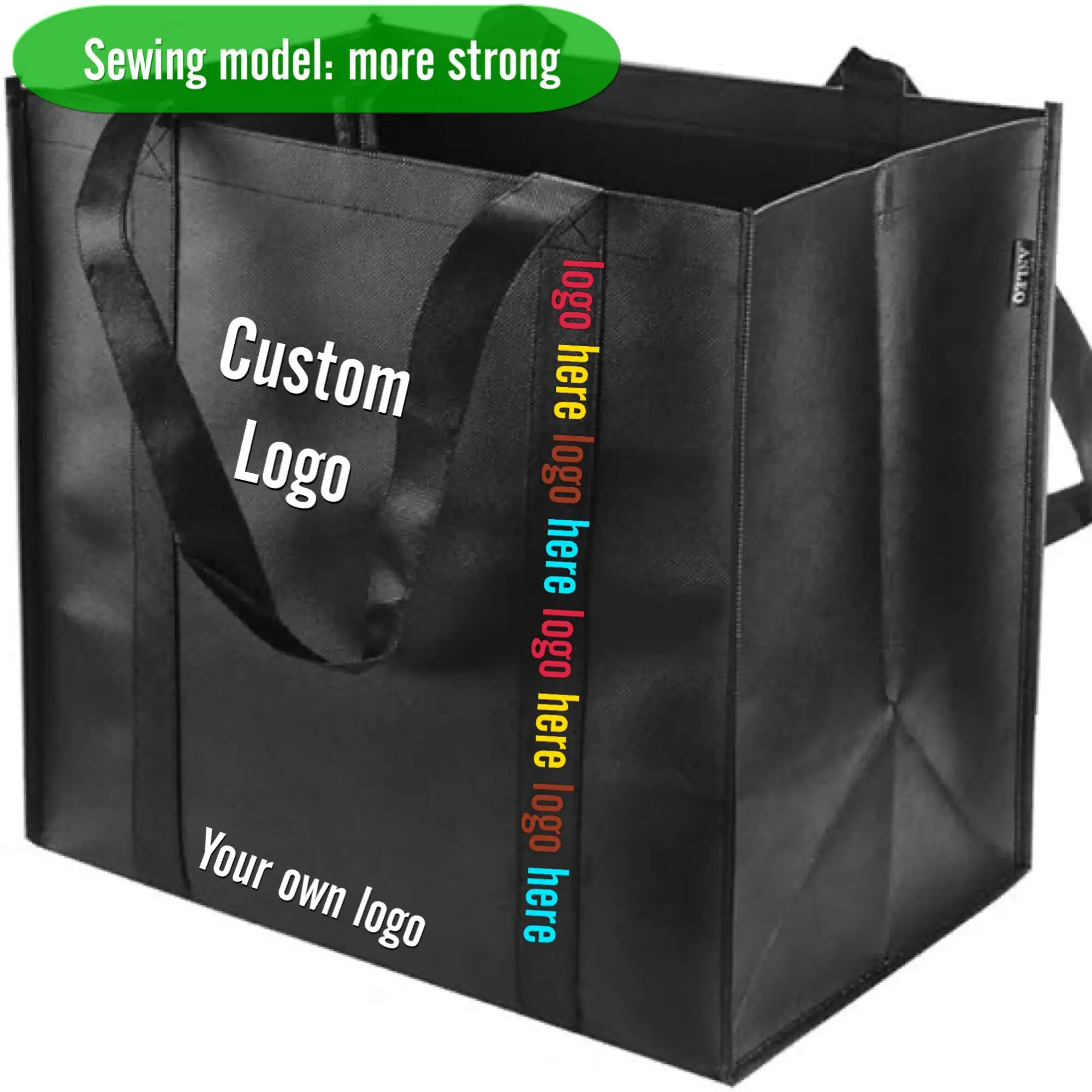 Custom Heavy Duty Foldable Shopping Tote Bag - Eco-friendly