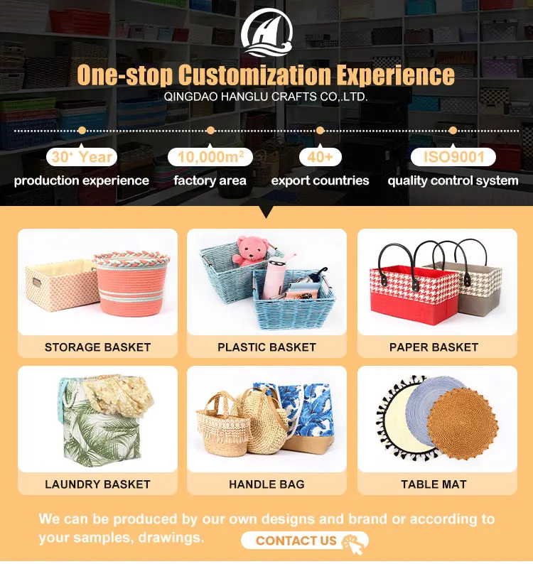 Handmade Woven Cotton Rope Basket Kitchen Organizer for Bathroom Living ...