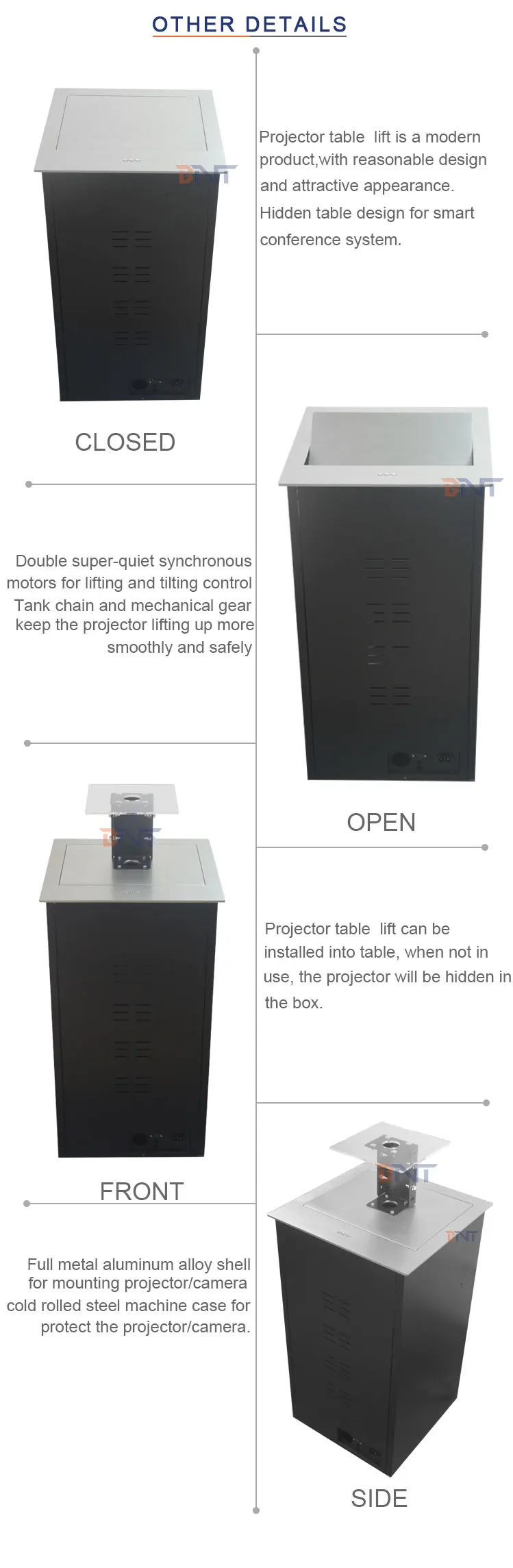 Customization Smart Conference Tabletop Hidden Motorized Pop Up Lift ...