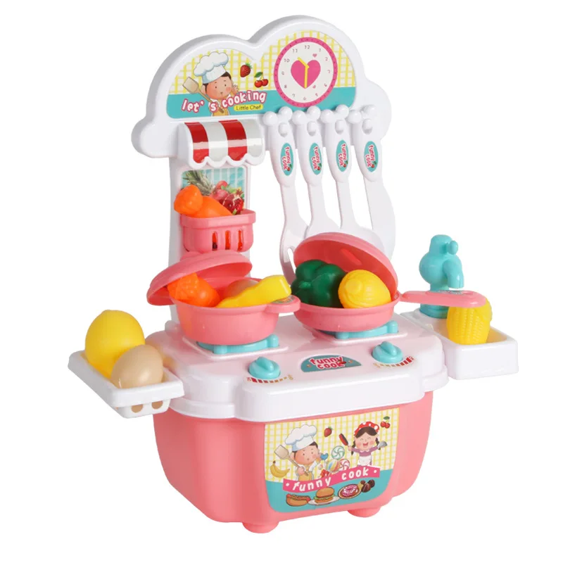 2021 New Design Toy Kitchen Sets Pretend Play Happy Kitchen Toys Sets ...