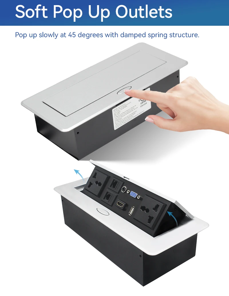 Kitchen Universal Charging Desktop Pop up Socket Rj45 VGA Socket AC ...