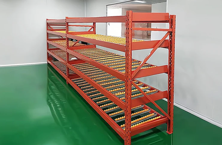 Sliding Sorting Fluent Shelf Lean Tube Goods Rack Warehouse Roller Type ...