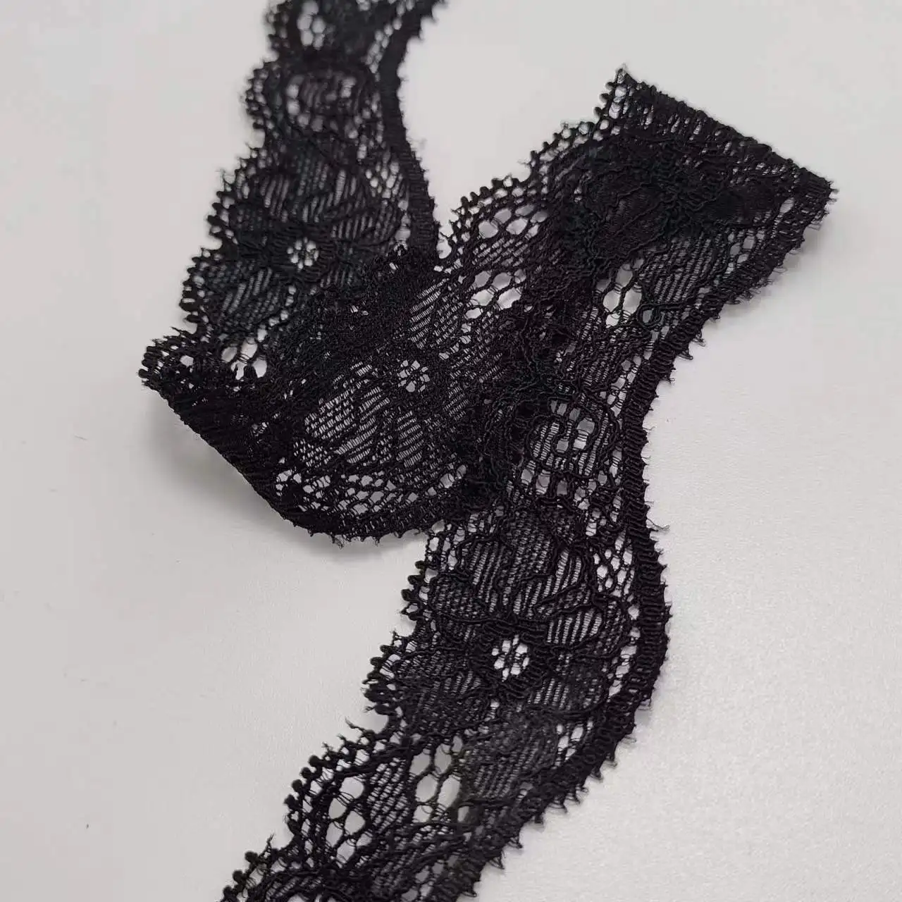 Elastic Lace Beautiful Sexy Stretch Lace Material For Lingerie Black ...
