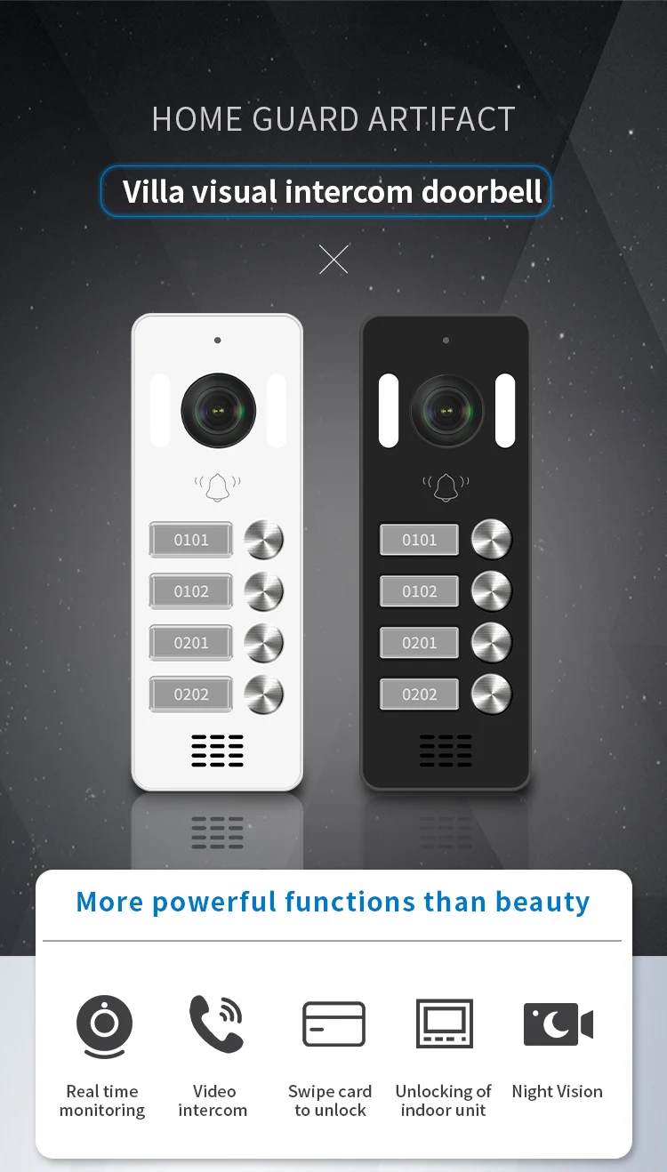 Button Calling Indoor Unit Intercom System Villa Video Door Bell - Buy ...