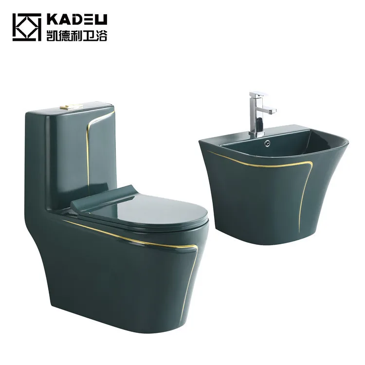 Modern Style Inodoro Sanitary Ware Wc Green Wall Hung Basin Colorful ...