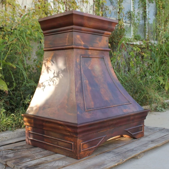 Rustic Copper Range Hood - Luxury Wall Mounted Cooking Hood